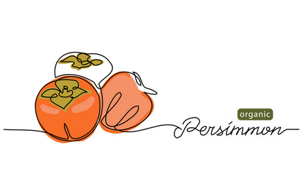 Persimmon fruits 3d realistic icon Royalty Free Vector Image
