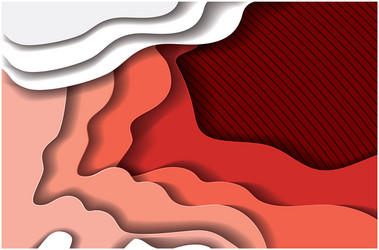 Red waves background inside frame design Vector Image