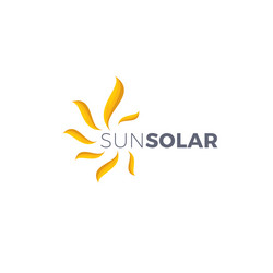 Solar energy logo design home sun logo Royalty Free Vector