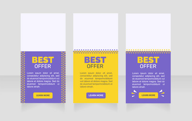 Best offer square web banner design template Vector Image