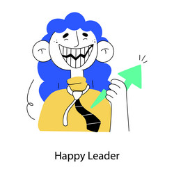 Happy leader Royalty Free Vector Image - VectorStock