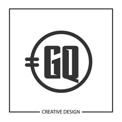 Initial letter gq logo template design Royalty Free Vector