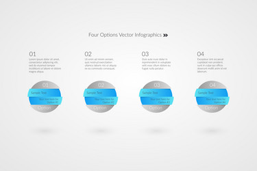 One two three four step infographics 1 2 3 4 Vector Image
