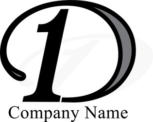 Ad a d swoosh letter logo design with modern Vector Image