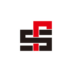 Letter rs loop line simple gradient logo Vector Image