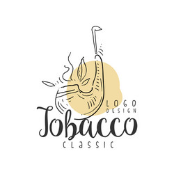 Tobacco logo design emblem for smoke shop Vector Image