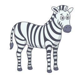 Zebra cartoon animal Royalty Free Vector Image