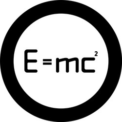 Neon emc energy formula physical law emc sign e Vector Image