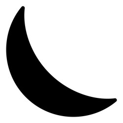 Half moon flat icon isolated on white background Vector Image