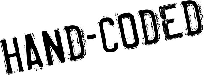 Hand-coded rubber stamp Royalty Free Vector Image
