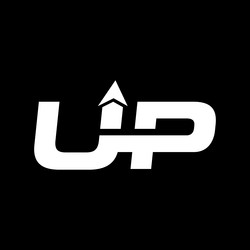 Home up arrow business logo design Royalty Free Vector Image