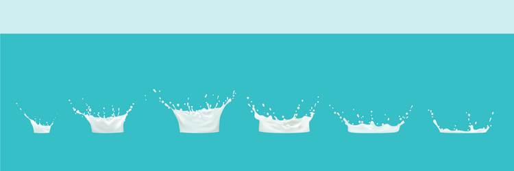 Animation sprite sheet of milk splashes Royalty Free Vector
