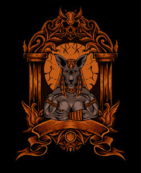 Anubis face Vector Images & Graphics for Commercial Use | VectorStock