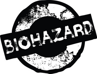 Biohazard stamp on white Royalty Free Vector Image