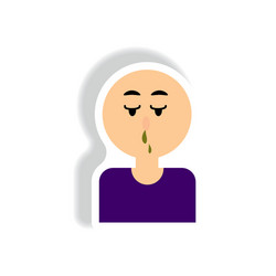 Paper sticker various symptoms of aids Royalty Free Vector