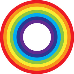 Simple 7-color rainbow element on white Royalty Free Vector