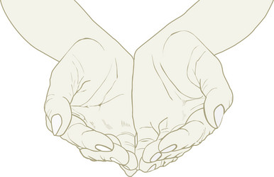 Open hands Royalty Free Vector Image - VectorStock