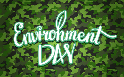 World environment day hand lettering design Vector Image