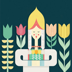 Dutch Cartoon Girl Vector Images (over 100)