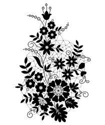 Lace floral pattern Royalty Free Vector Image - VectorStock