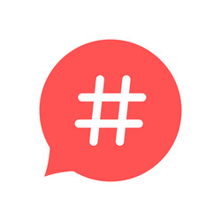 Hashtag icon symbol social media Royalty Free Vector Image