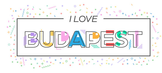 Welcome to budapest lettering for greetings Vector Image