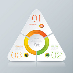 Infographics design with 3 step Royalty Free Vector Image