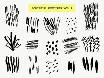 Scribble textures collection Royalty Free Vector Image