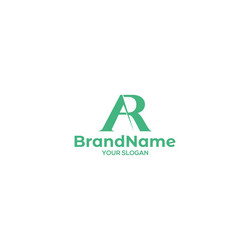 Simple ar logo design Royalty Free Vector Image