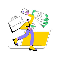 Job offer abstract concept Royalty Free Vector Image