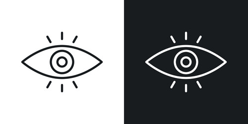 Vision icon set eyeball visual logo symbol Vector Image