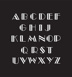 Trait cursive font alphabet Royalty Free Vector Image