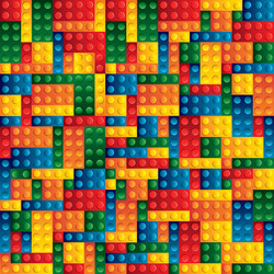 Construction blocks brick game background design Vector Image