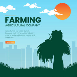 Banner design of agriculture and farming Vector Image