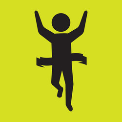 Runner avatar design Royalty Free Vector Image