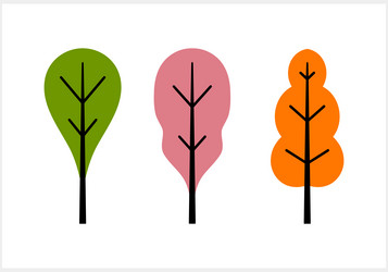 Cartoon tree icon isolated Royalty Free Vector Image