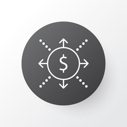 Cash flow icon colored symbol premium quality Vector Image