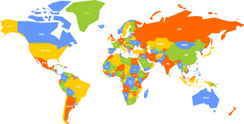 World map watercolor colorful Royalty Free Vector Image