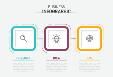 Concept arrow business model with 3 successive Vector Image