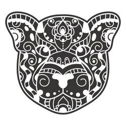 Standing leopard cut out Royalty Free Vector Image