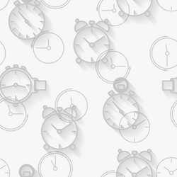 Seamless pattern composed of images hours Vector Image