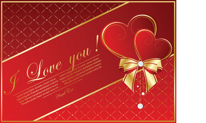 Abstract with red hearts Royalty Free Vector Image