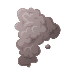 Grey smoke cloud and dust explosion puff Vector Image