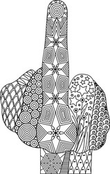 Middle Finger Symbol - You Royalty Free Vector Image