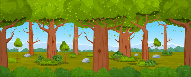 Seamless forest landscape horizontal background Vector Image