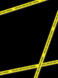 Police yellow stop line on transparent background Vector Image