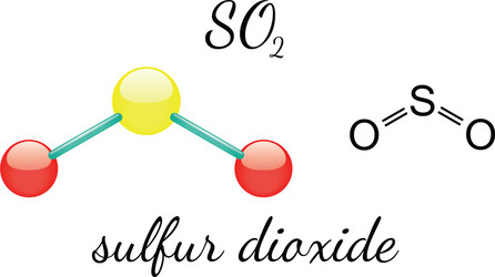 So sulfur monoxide molecule Royalty Free Vector Image