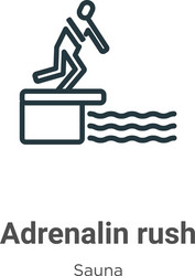 Adrenalin rush icon in filled thin line outline Vector Image