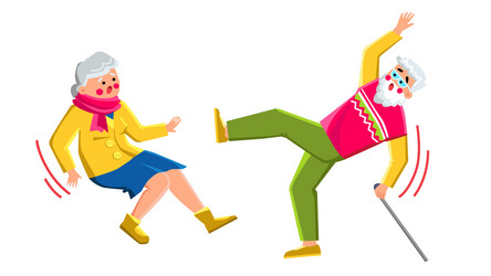 Old People Falling Down Vector Images (over 160)