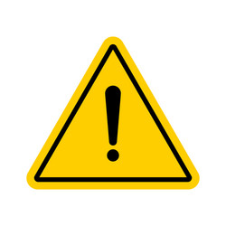 Neon glowing warning sign attention label Vector Image